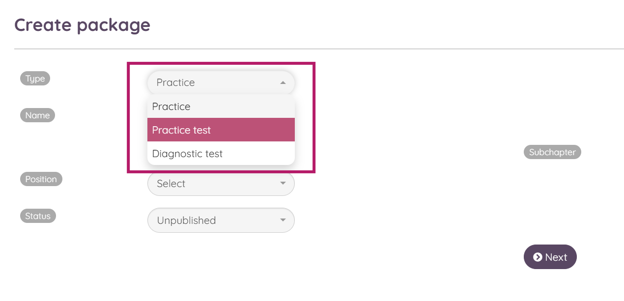 Create a "practice test" package (🎥with video) – Sowiso Knowledge base