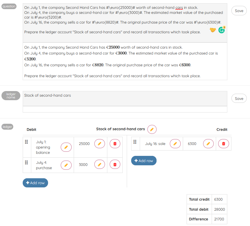 Exercise type: General ledger – Sowiso Knowledge base