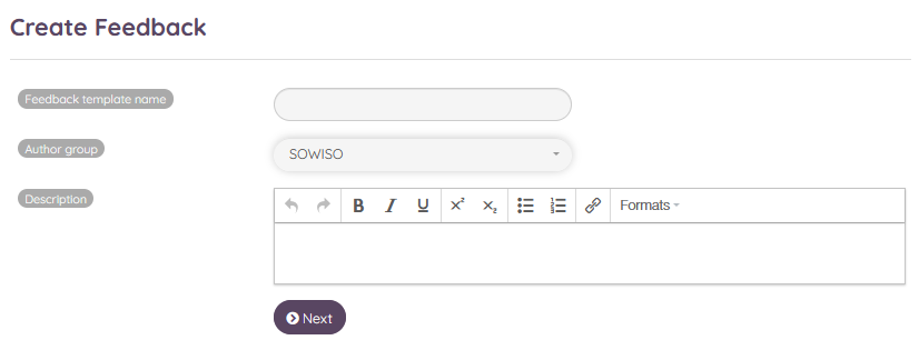 Feedback templates – Sowiso Knowledge base