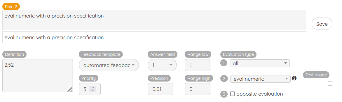Evaluation type: eval numeric – Sowiso Knowledge base