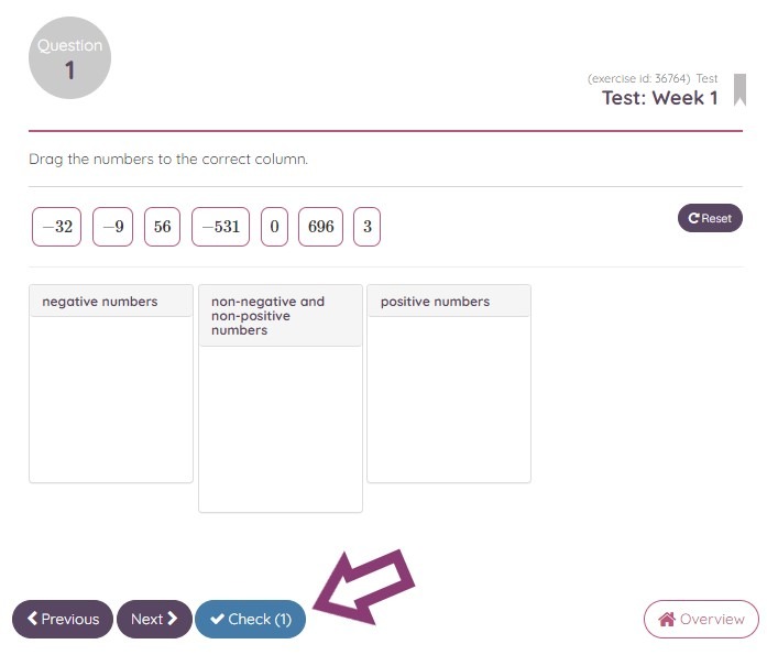 Let students check their whole test or the individual questions in a ...