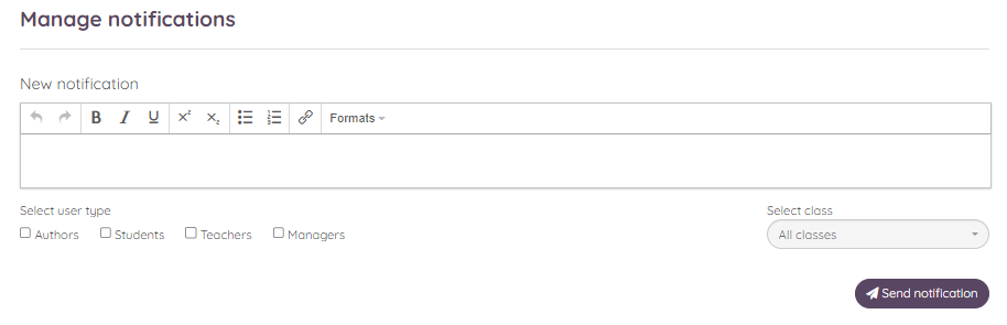 Manage notifications (Manager) – Sowiso Knowledge base