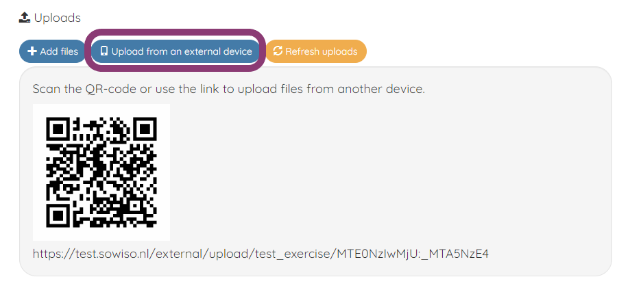 Use a QR code to upload files into a test- Student (🎥with video ...