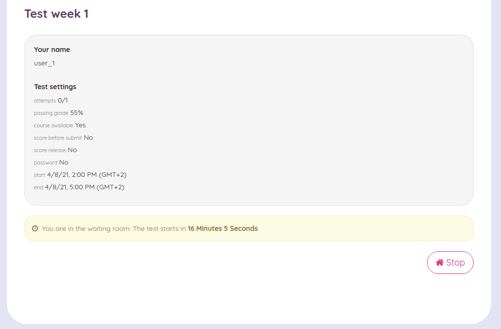 Taking a test (🎥with video) – Sowiso Knowledge base