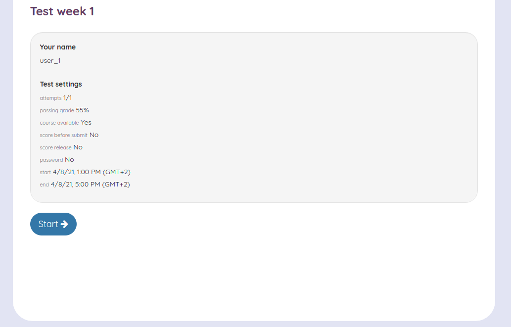 Taking a test (🎥with video) – Sowiso Knowledge base