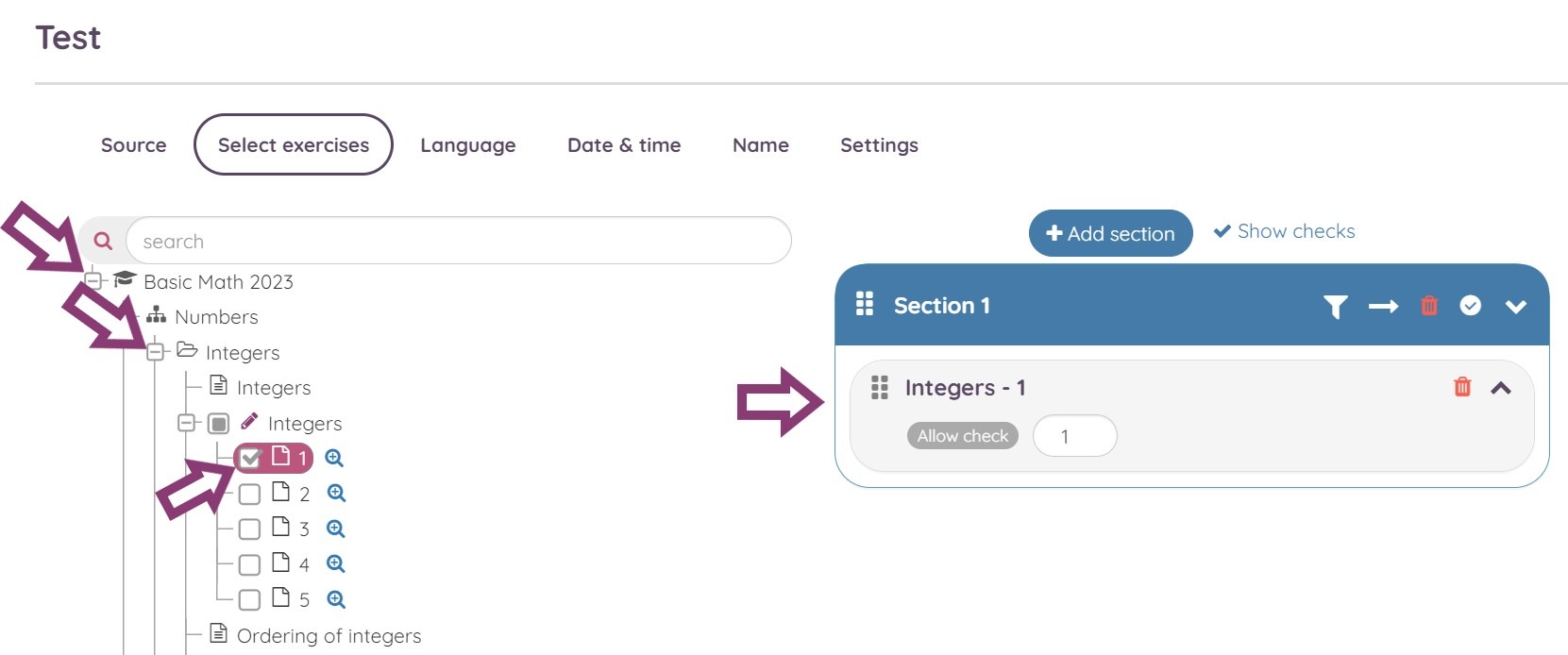 Create a test (🎥with video) – Sowiso Knowledge base