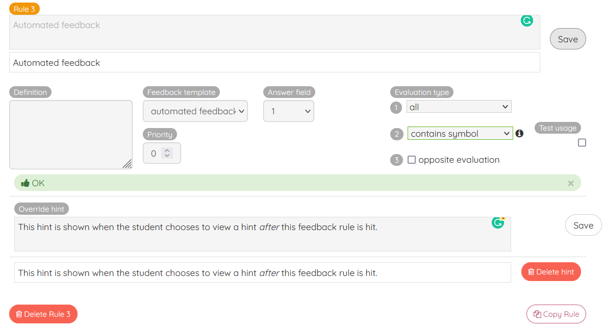 Create or edit positive & negative feedback – Sowiso Knowledge base