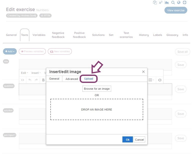 Upload images to an exercise – Sowiso Knowledge base