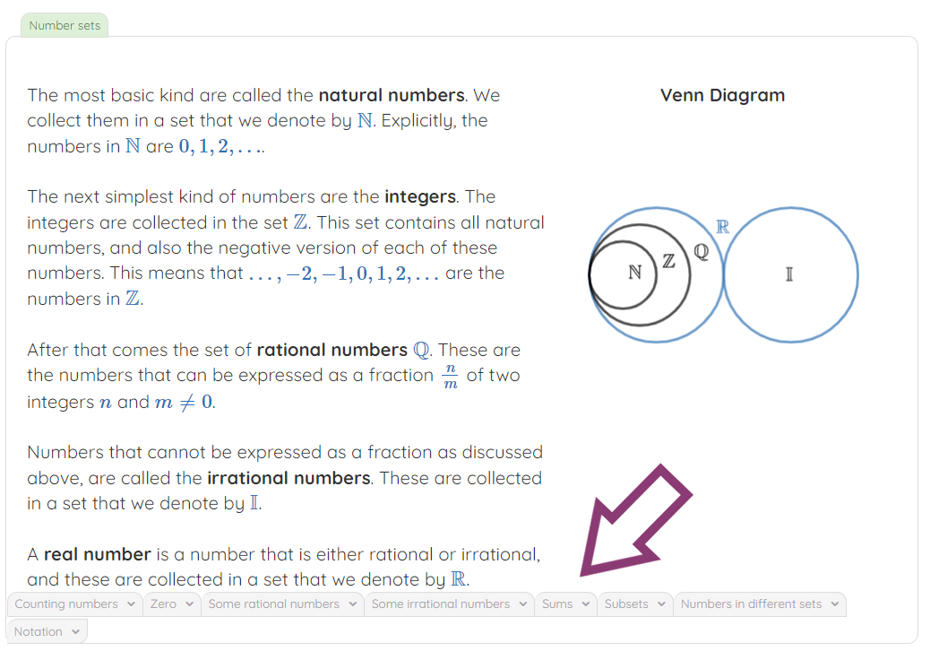 Theory page: Add blocks – Sowiso Knowledge base