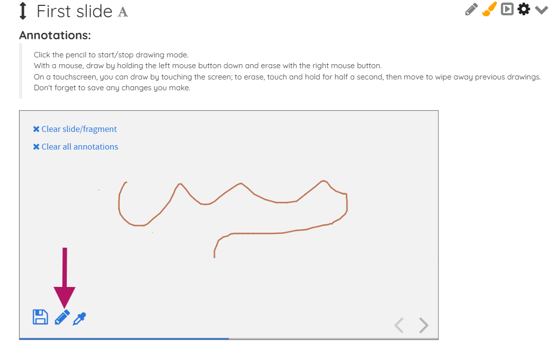 Slideshows: Add annotations – Sowiso Knowledge base