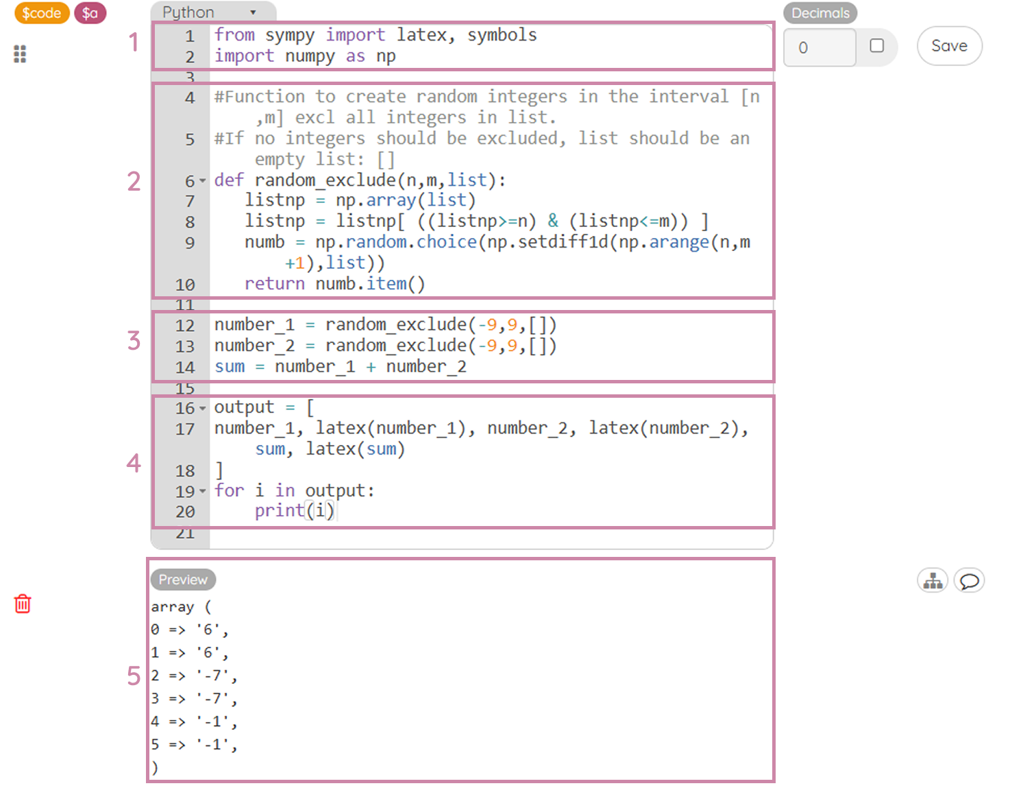 Using Python for variable definitions – Sowiso Knowledge base