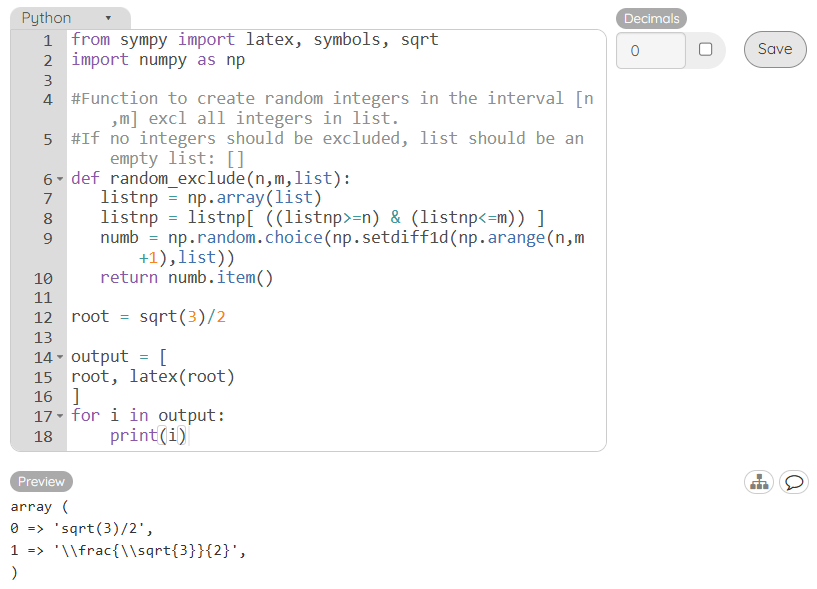 Using Python for variable definitions – Sowiso Knowledge base